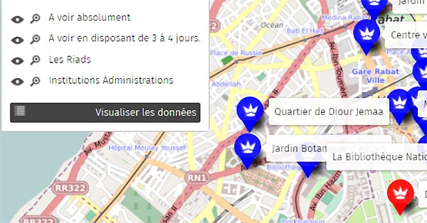 Plan touristique de Rabat 2021 pour une visite programmée